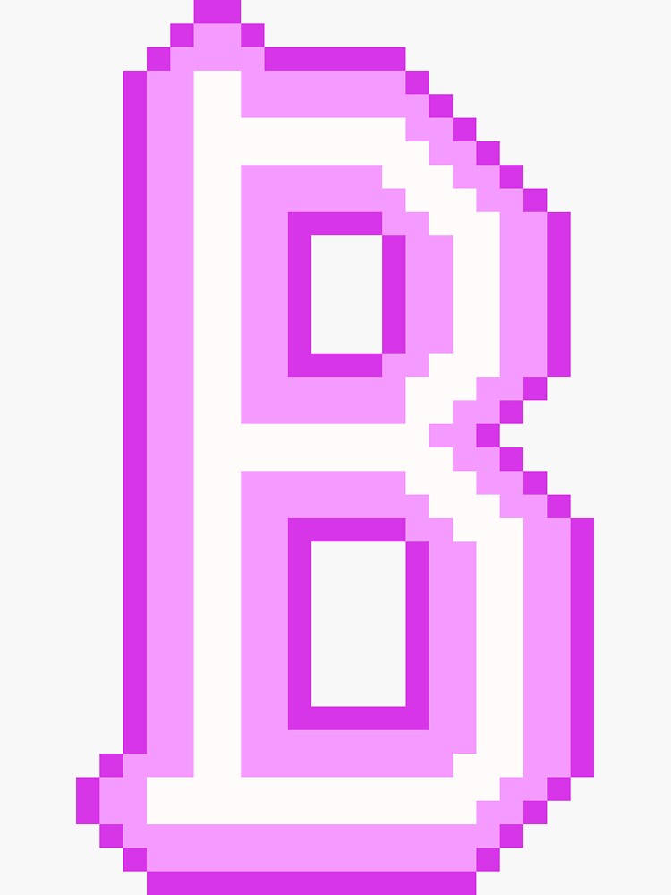 Pegatina «Letras de Pixel Art B» de Pixelsticks | Redbubble