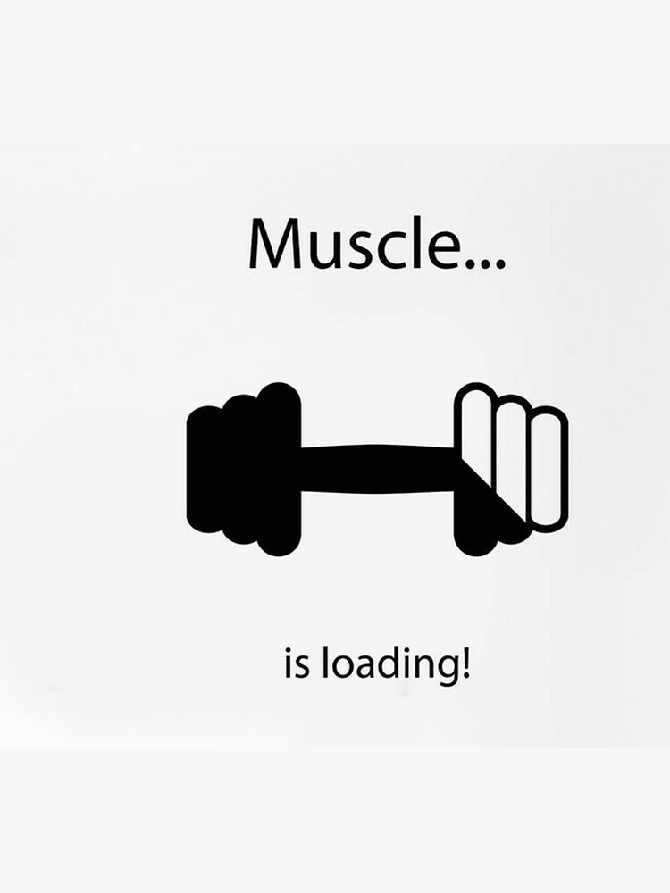 "Muscle is loading " Sticker for Sale by LatestTrends123 | Redbubble