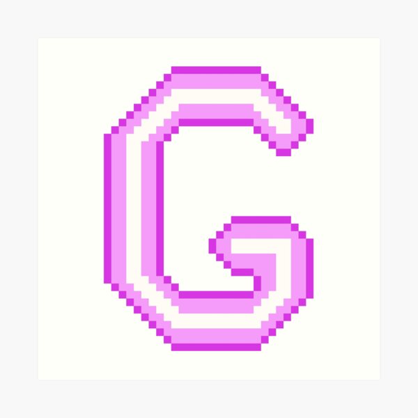"Pixel Art G Lettering" Art Print for Sale by Pixelsticks | Redbubble