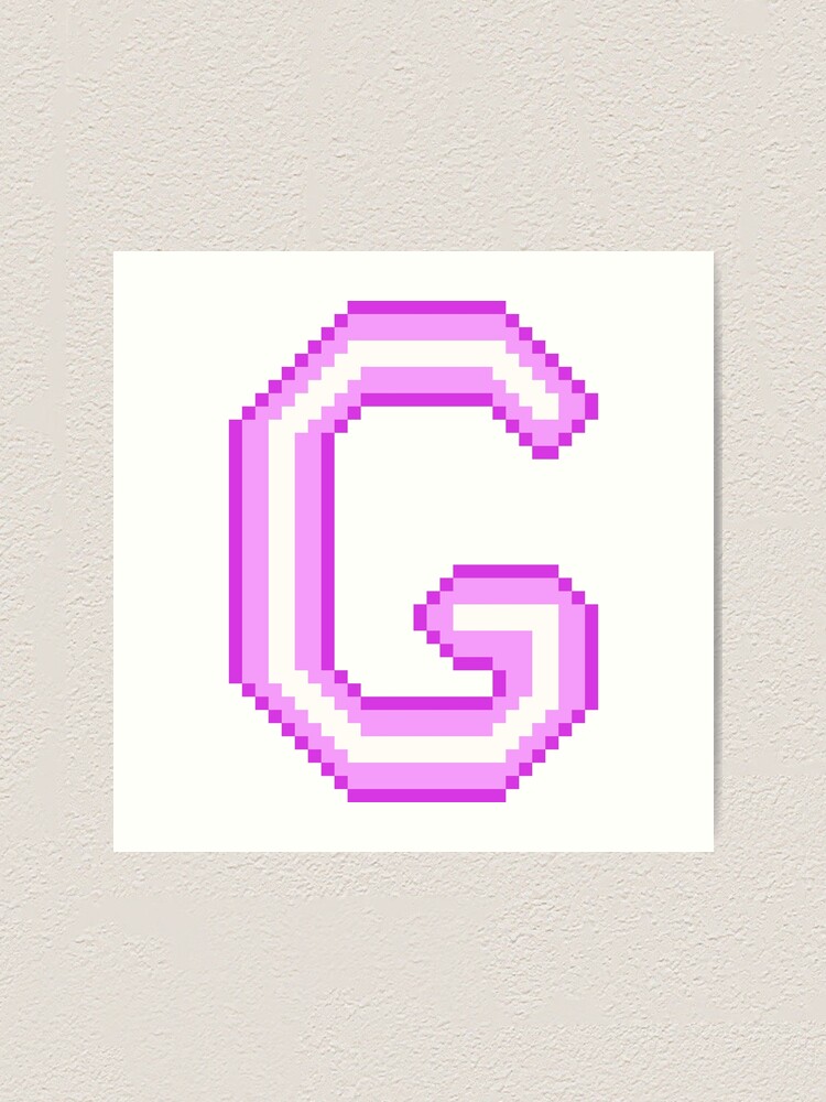 "Pixel Art G Lettering" Art Print for Sale by Pixelsticks | Redbubble