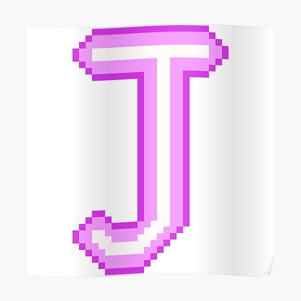 Póster «Letras de Pixel Art J» de Pixelsticks | Redbubble