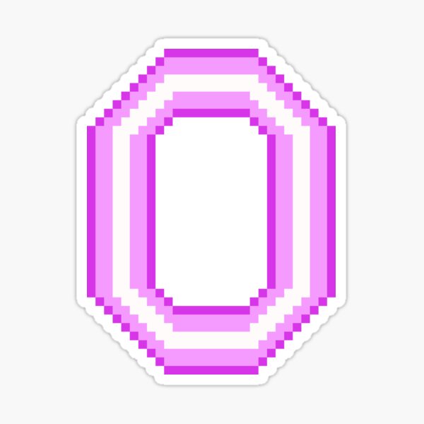 "Pixel Art O Lettering" Sticker for Sale by Pixelsticks | Redbubble