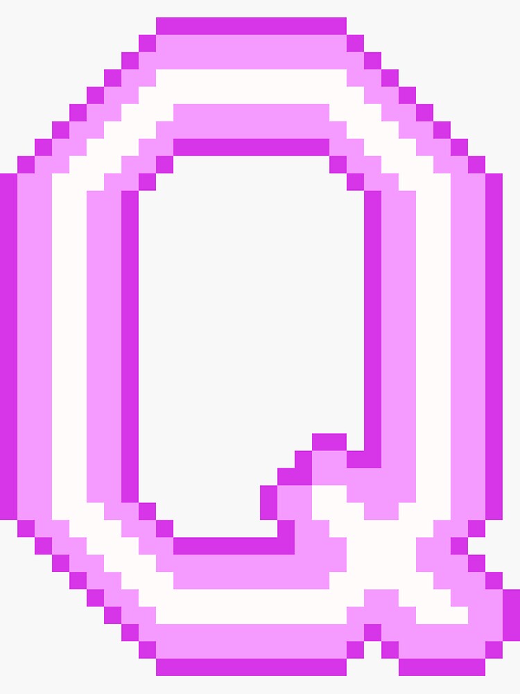 "Pixel Art Q Lettering" Sticker for Sale by Pixelsticks | Redbubble