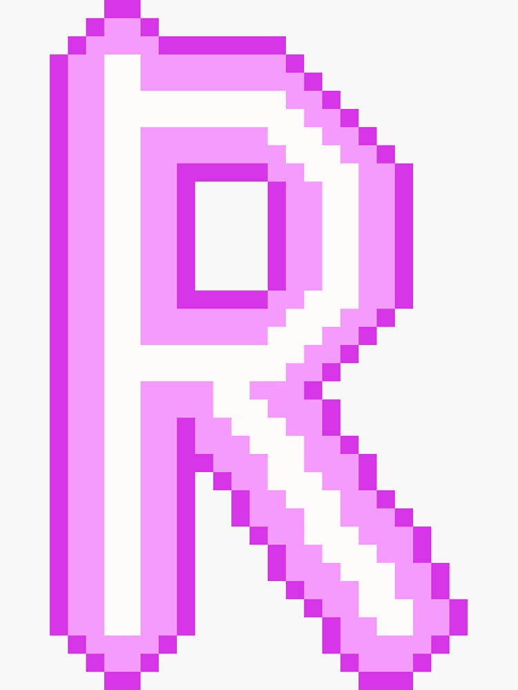 Pegatina «Letras de Pixel Art R» de Pixelsticks | Redbubble