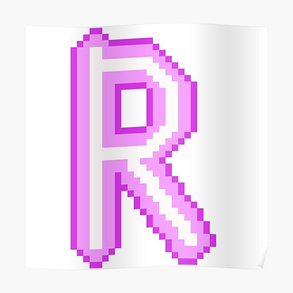 Póster «Letras de Pixel Art R» de Pixelsticks | Redbubble