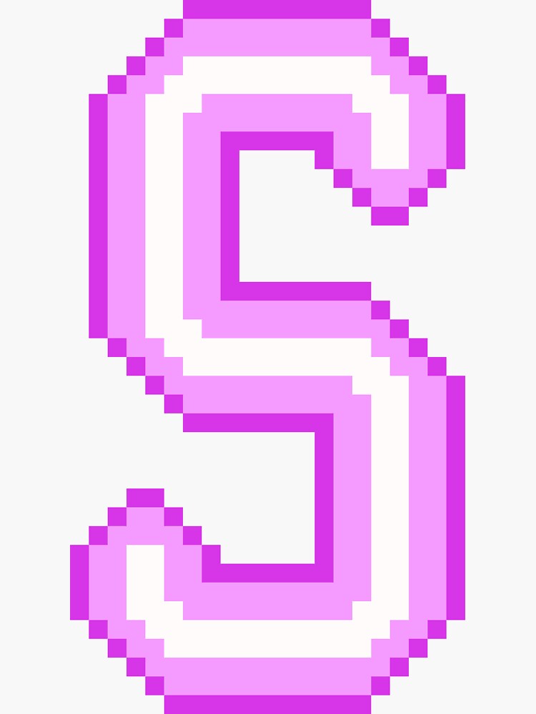 "Pixel Art S Lettering" Sticker for Sale by Pixelsticks | Redbubble