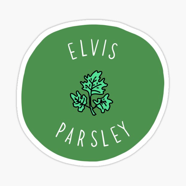 "Elvis Parsley" Sticker by inspiredtiger | Redbubble