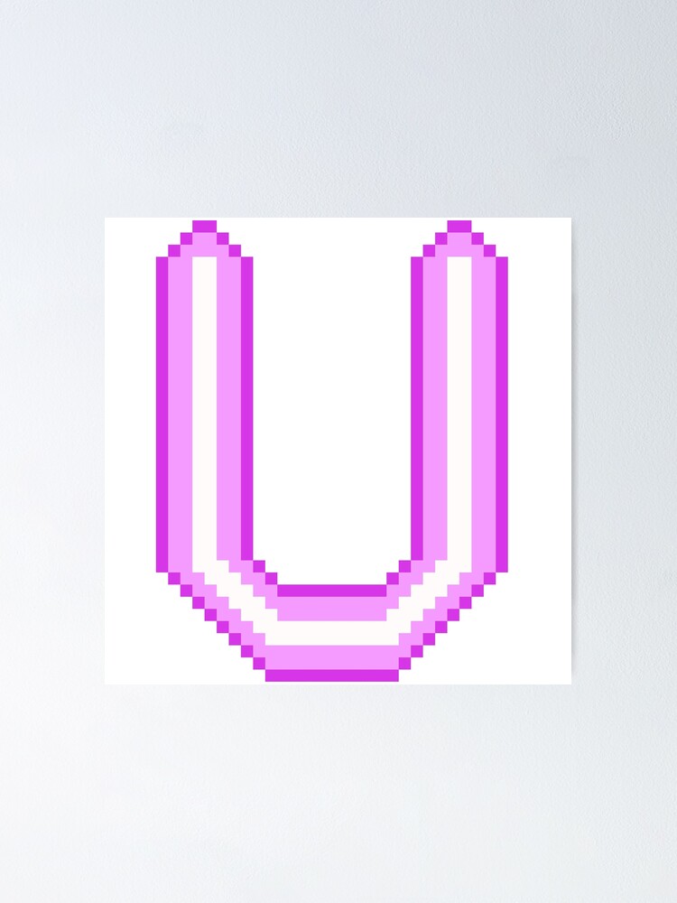 Póster «Letras de Pixel Art U» de Pixelsticks | Redbubble