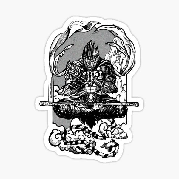 "SUN WUKONG" Sticker for Sale by heavylongo95 | Redbubble
