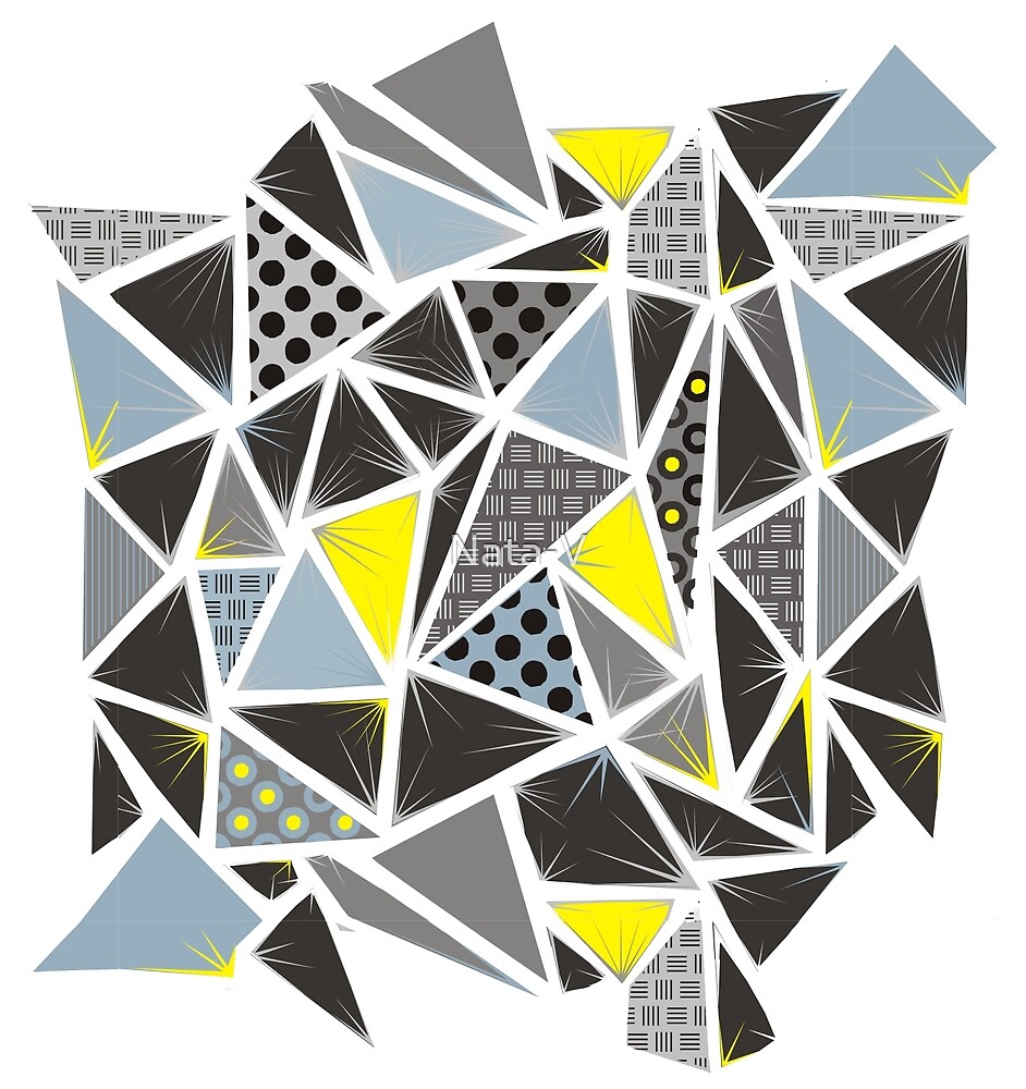 "Structure of triangles with different textures" by Nata-V | Redbubble