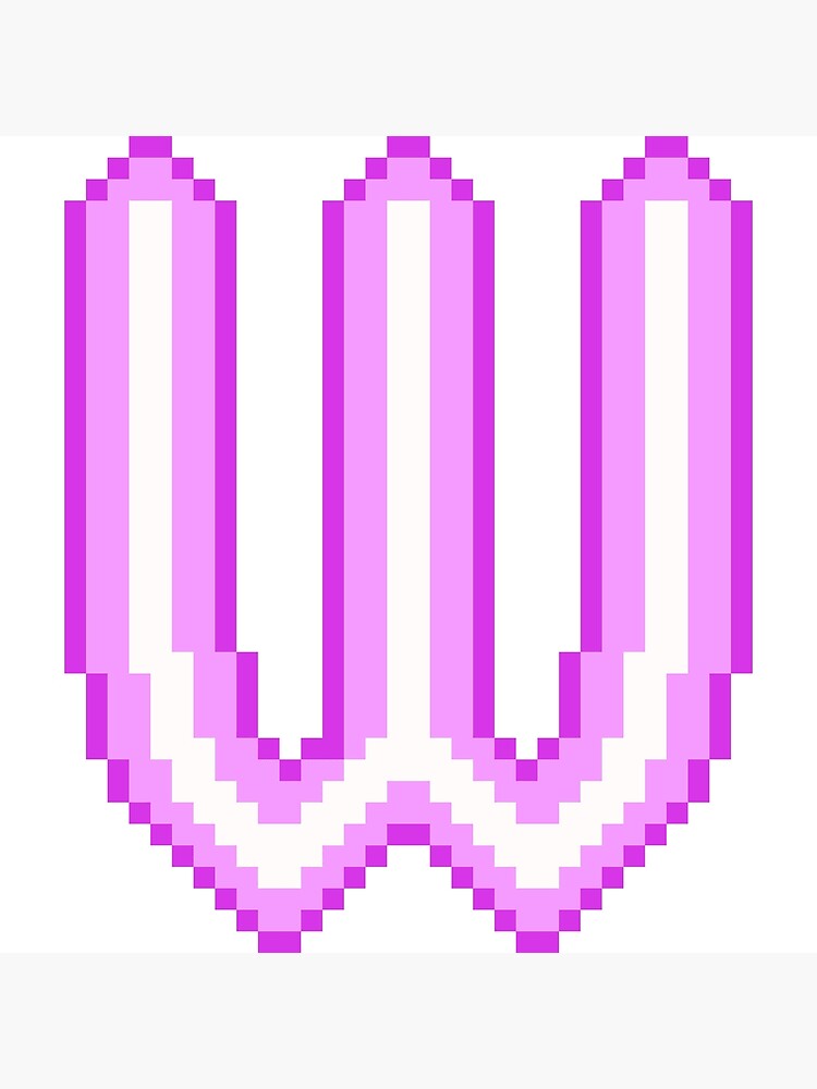 "Pixel Art W Lettering" Poster for Sale by Pixelsticks | Redbubble