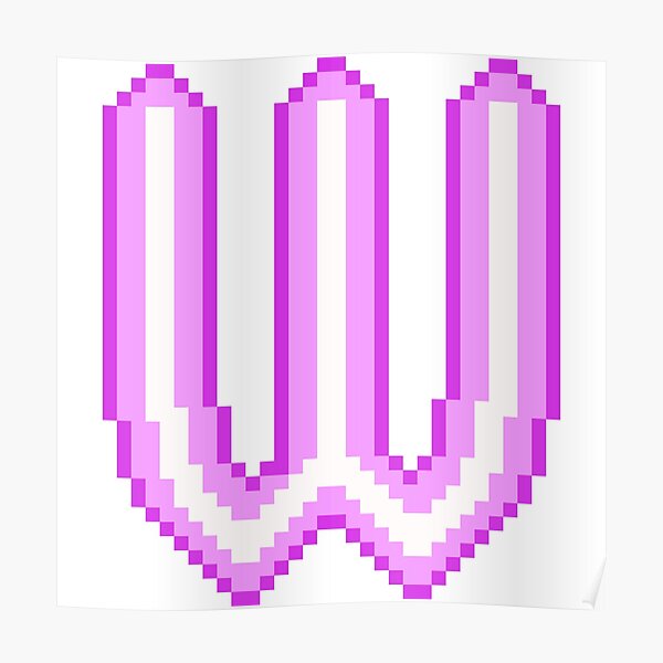 "Pixel Art W Lettering" Poster for Sale by Pixelsticks | Redbubble