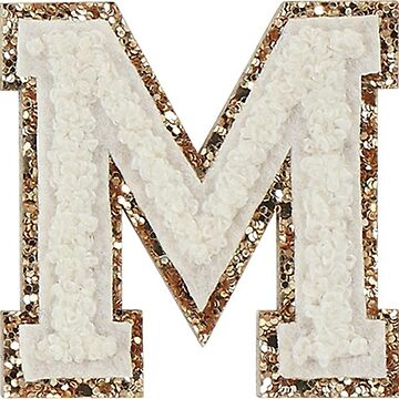 "Preppy White Varsity Letter M" Sticker for Sale by ktp100 | Redbubble
