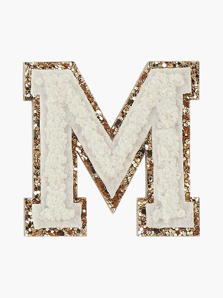 "Preppy White Varsity Letter M" Sticker for Sale by ktp100 | Redbubble
