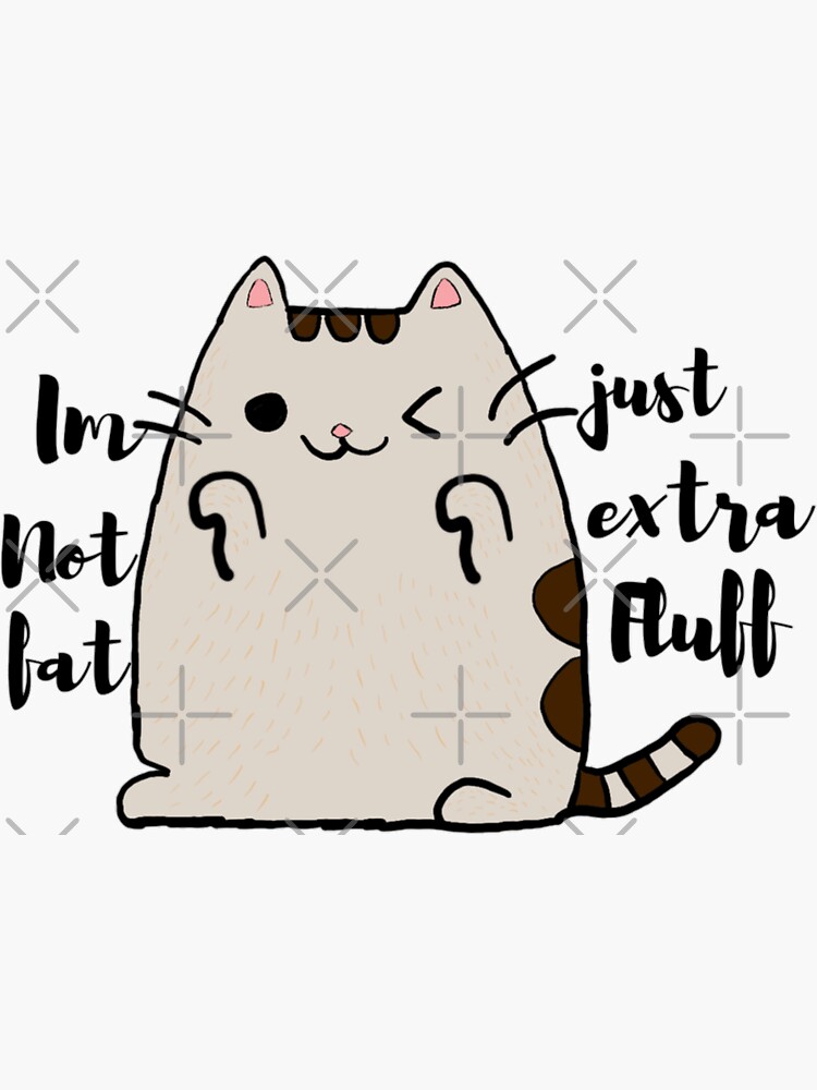 "Lovely extra fluffy cat" Sticker by megojamal | Redbubble