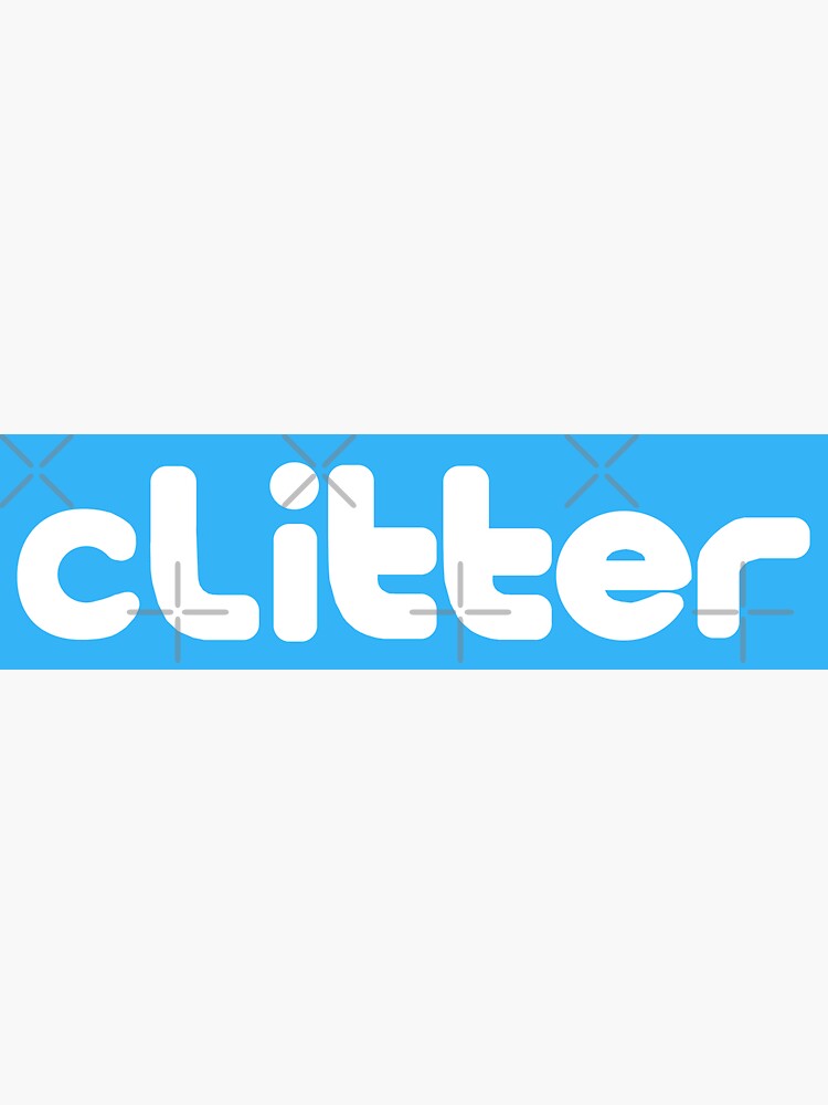"Clitter - Parody Logo" Sticker for Sale by Whatwill-eye-do | Redbubble