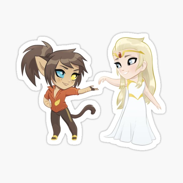"Catradora Wish Chibis - Dancing Catra and Adora" Sticker for Sale by ...