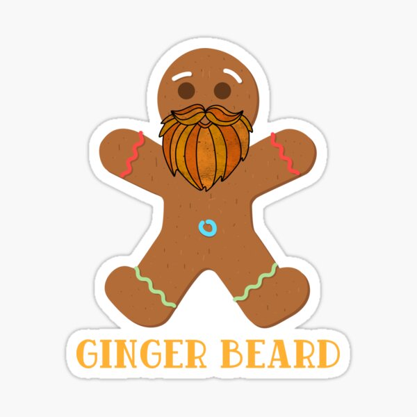"Ginger Beard" Sticker for Sale by DeluxeTees | Redbubble