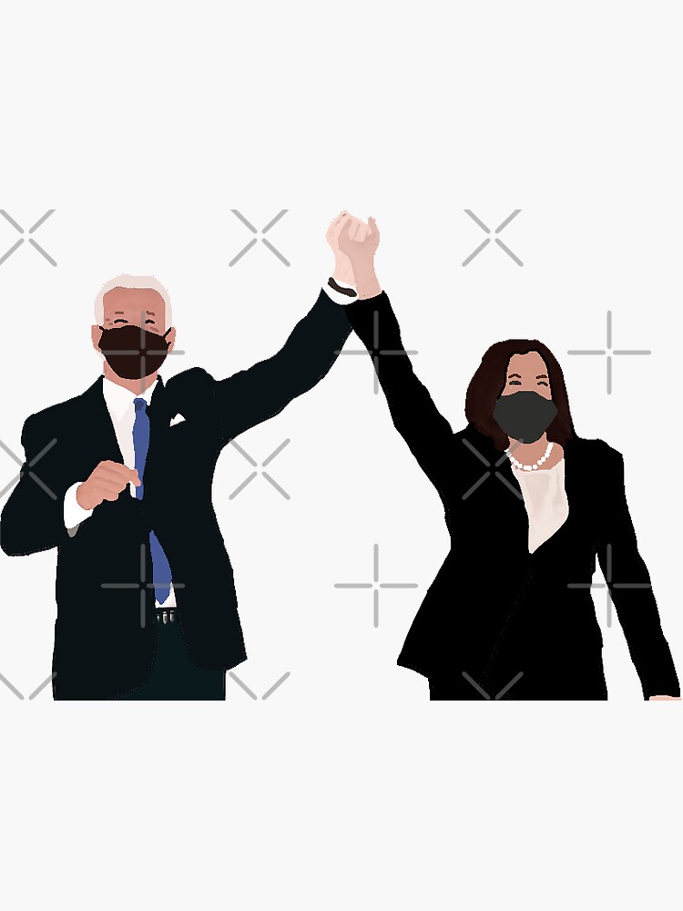 "BIDEN HARRIS DRAWING 2020" Sticker for Sale by abbymoriartyy | Redbubble
