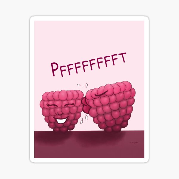 "Raspberry Kiss, funny cartoon characters with white background ...