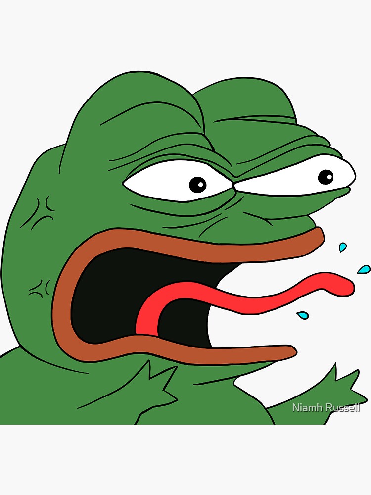 "Angry pepe" Sticker for Sale by dodiesphan | Redbubble