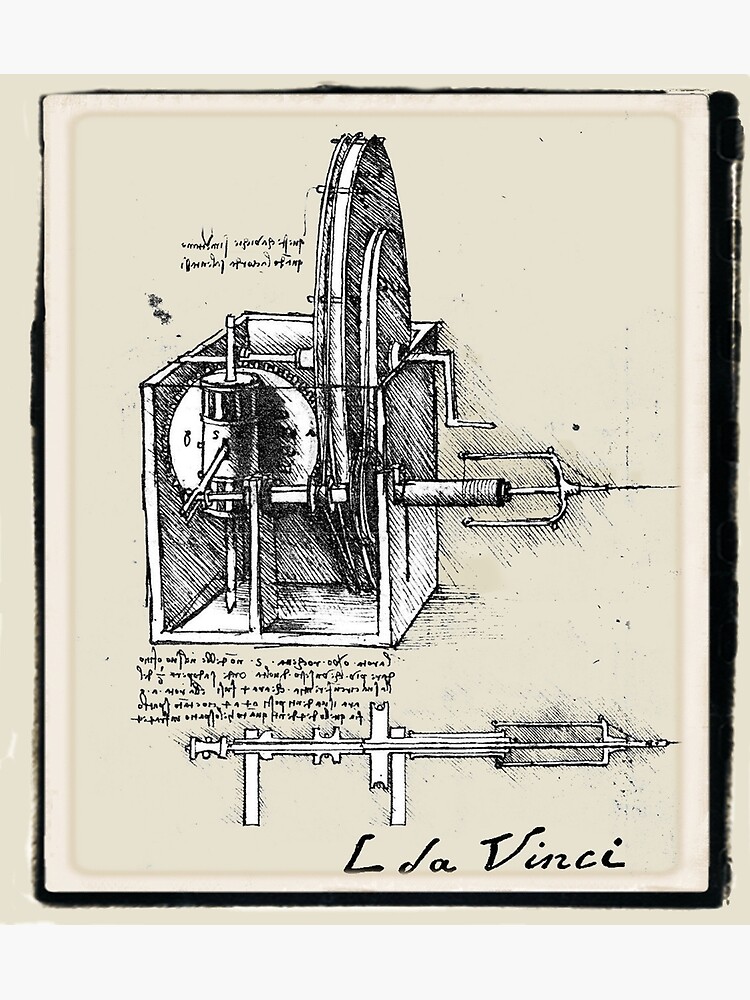 "Da Vinci's Spinning Wheel" Poster for Sale by StudioEmilia | Redbubble