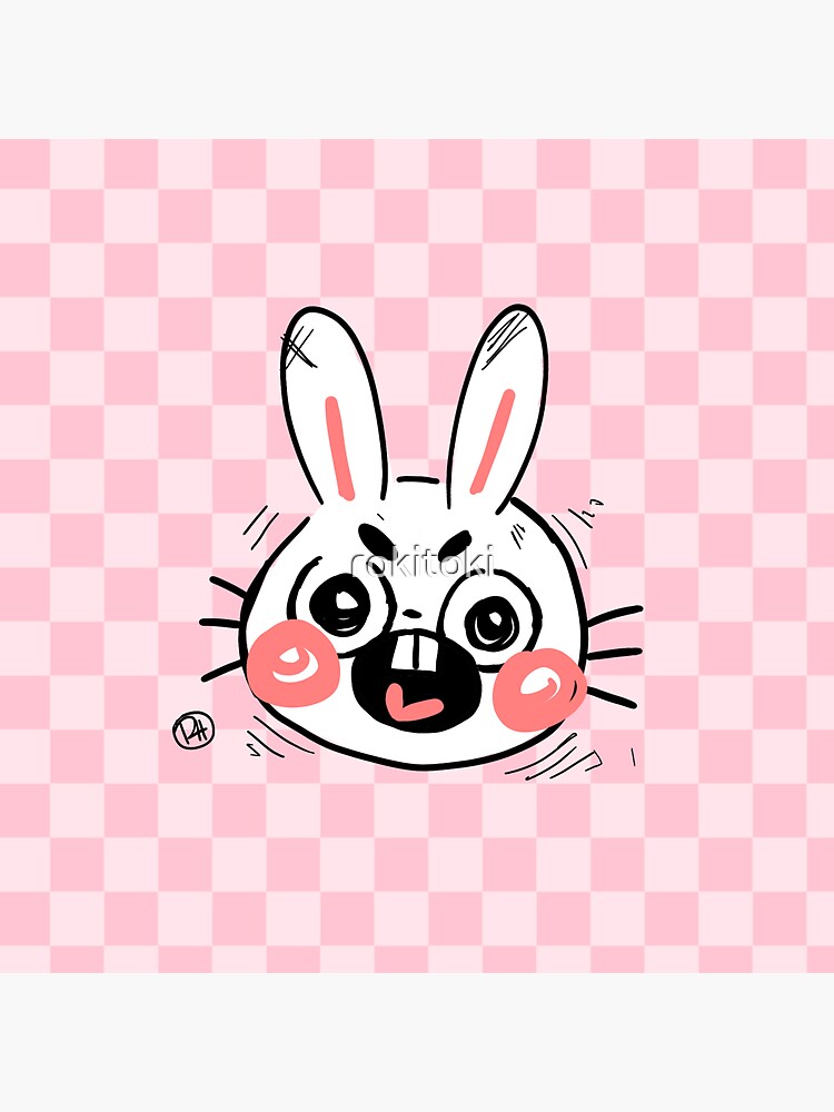 "Angry Bunny" Sticker for Sale by rokitoki | Redbubble