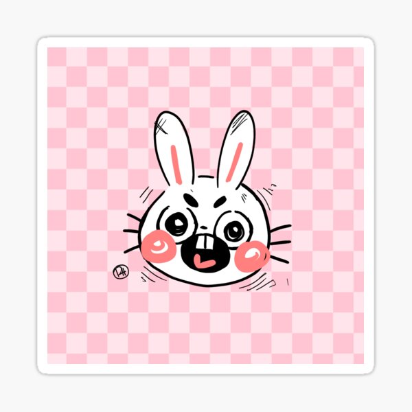 "Angry Bunny" Sticker for Sale by rokitoki | Redbubble