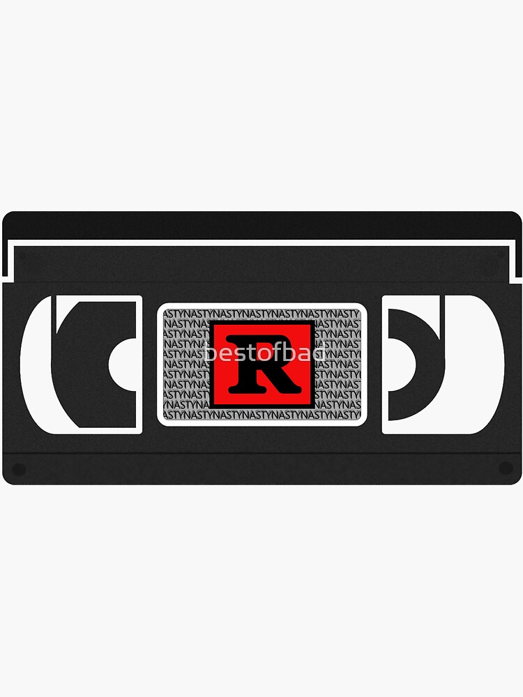 "VHS Video Nasty - Rated R" Sticker by bestofbad | Redbubble