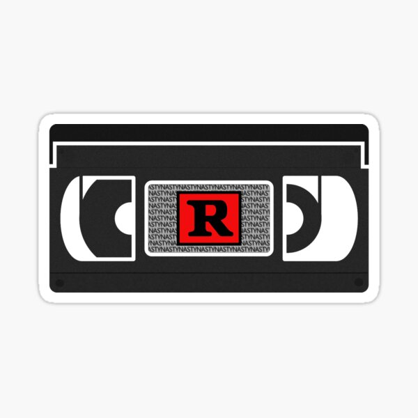 "VHS Video Nasty - Rated R" Sticker by bestofbad | Redbubble