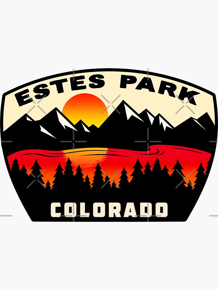 "Estes Park Colorado Rocky Mountain National Park Mountains" Sticker ...