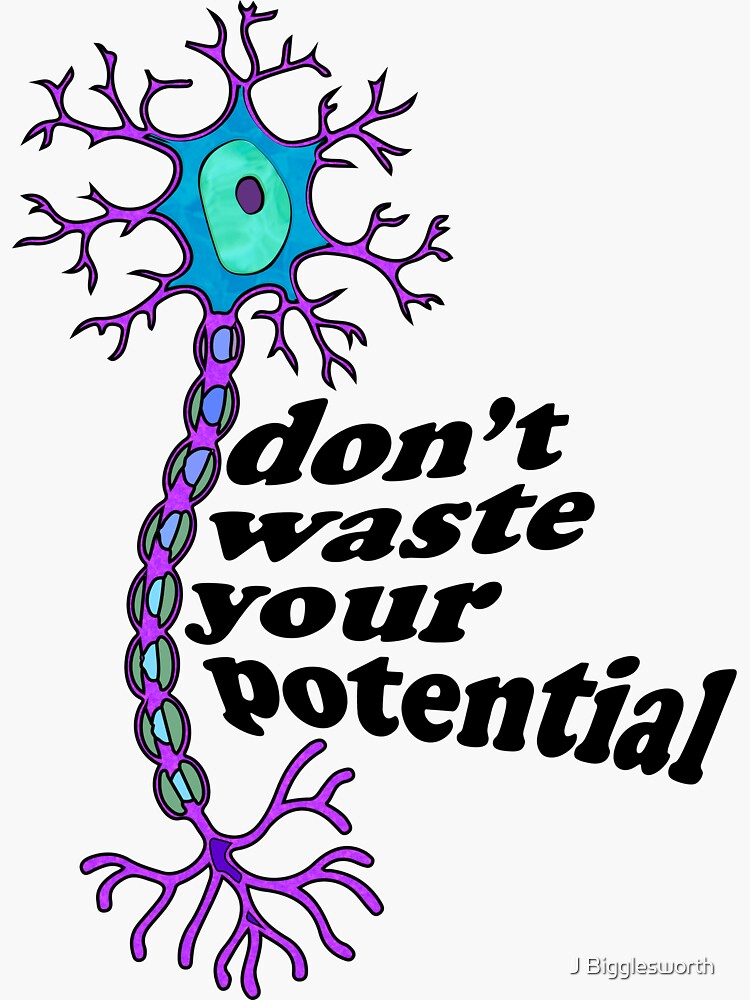 "Neuron Motivation - dont waste your potential " Sticker for Sale by ...