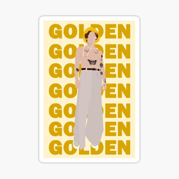 "HARRY STYLES GOLDEN" Sticker for Sale by Hisabrii | Redbubble