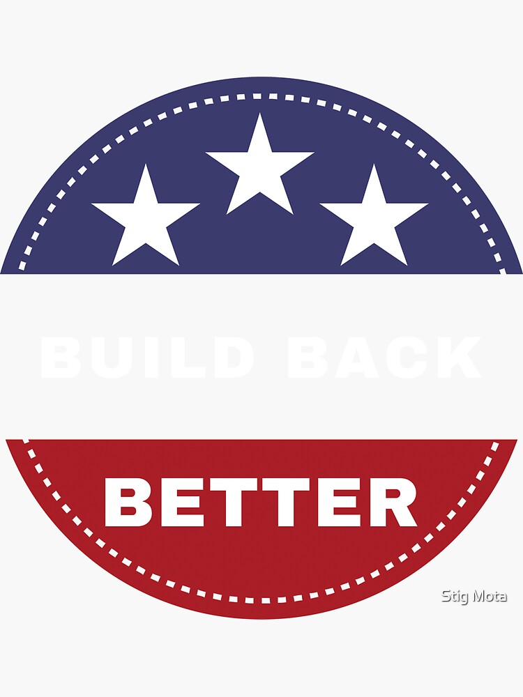"Build Back Better Biden Wins 2020 Election Inauguration" Sticker for ...