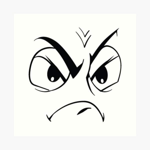 "angry face" Art Print by RamenDe | Redbubble