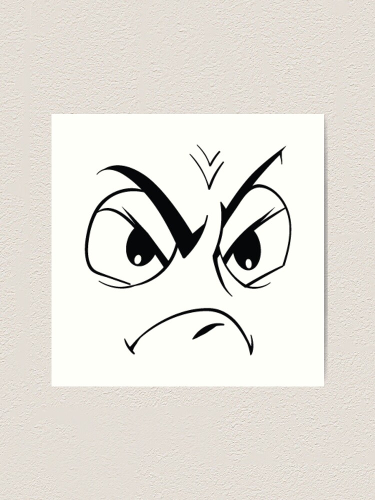 "angry face" Art Print by RamenDe | Redbubble
