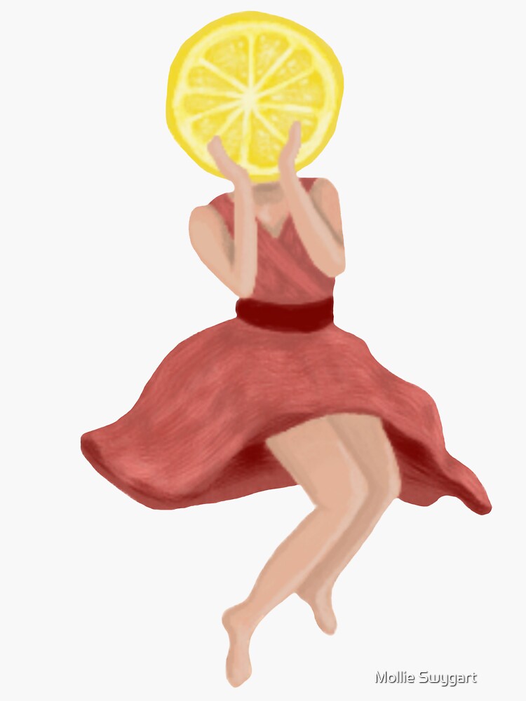 "Lemonhead Girl" Sticker for Sale by Mollie Swygart | Redbubble