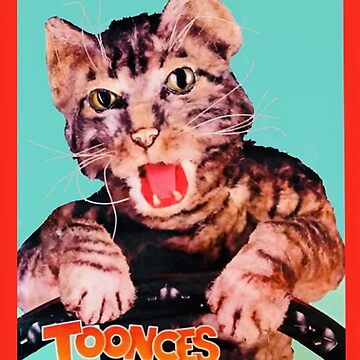 "Toonces" Sticker for Sale by Daviscoatings | Redbubble