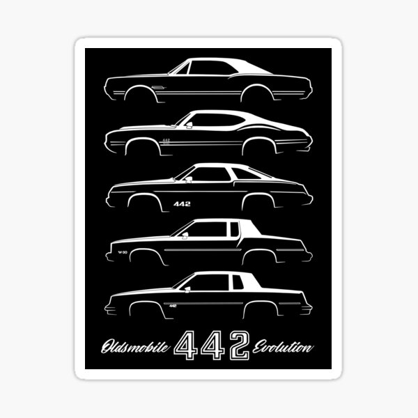 "Oldsmobile 442 Evolution" Sticker for Sale by chasvit088 | Redbubble