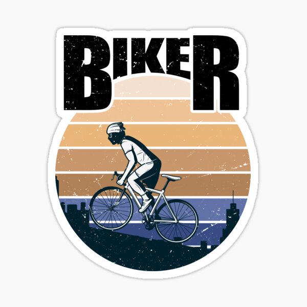 "Biker Retro" Sticker by gtrdesign09 | Redbubble