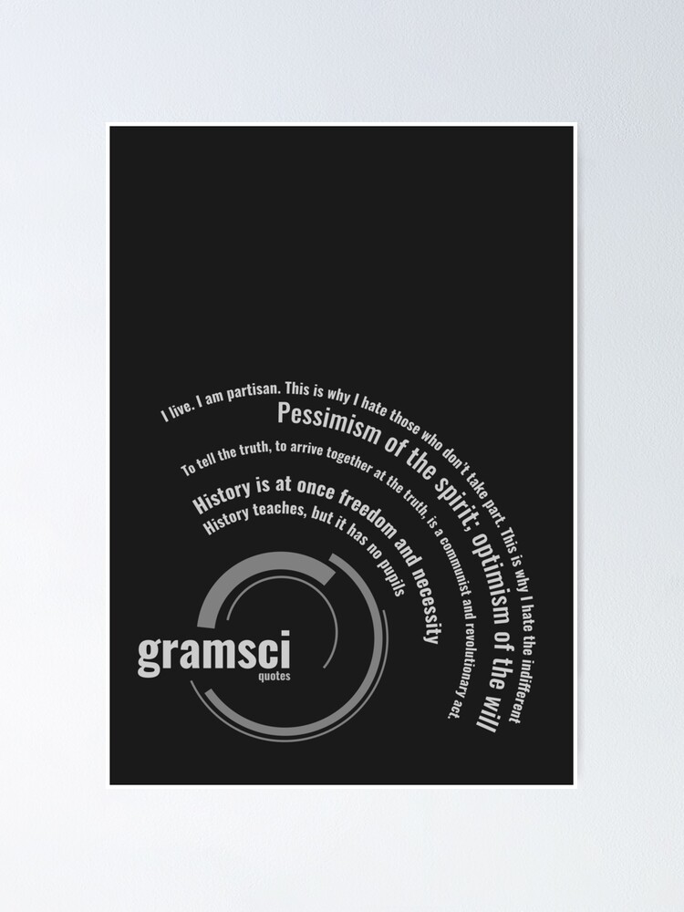 "Antonio Gramsci quotes typographic poster" Poster by CMYKStudio ...