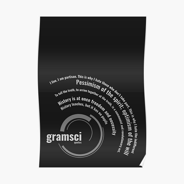 "Antonio Gramsci quotes typographic poster" Poster by CMYKStudio ...