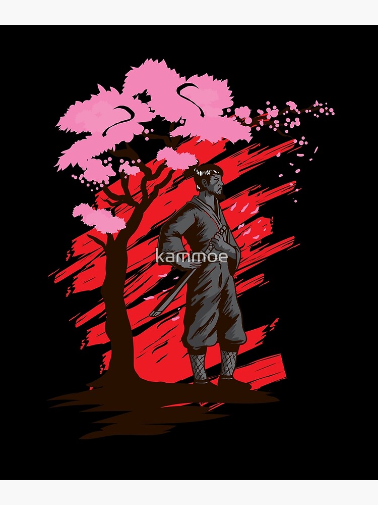 "Sakura Japanese Cherry Blossom Fighter Samurai" Art Print for Sale by ...