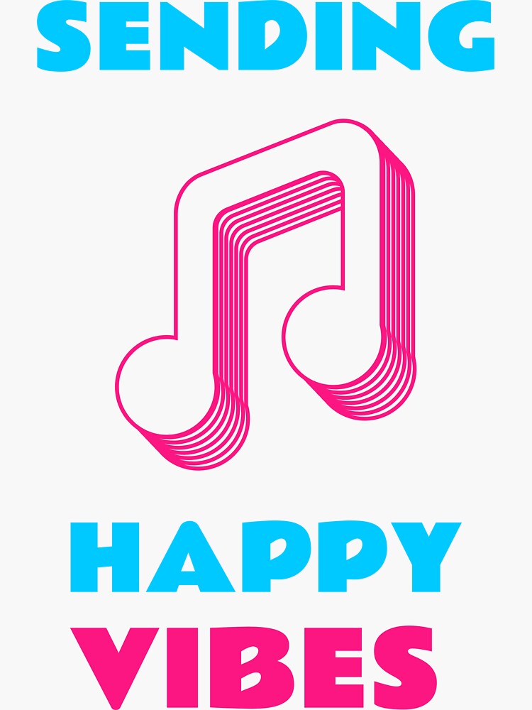 "Sending Happy Vibes" Sticker for Sale by mikeskorin | Redbubble