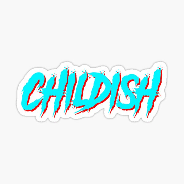 "Childish blue and red" Sticker for Sale by oliverhowells | Redbubble