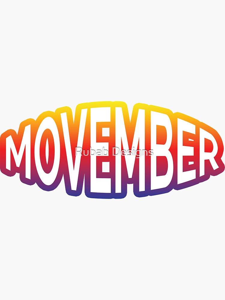 "Movember" Sticker for Sale by RubabFirdous | Redbubble