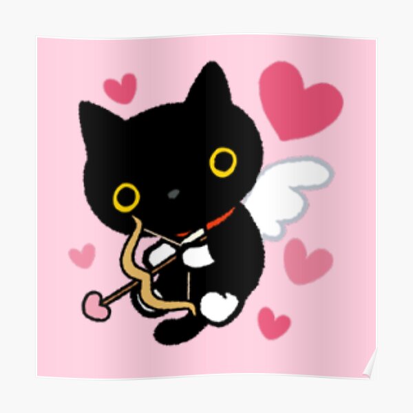 "Cupid kitty" Poster for Sale by aestheticjas | Redbubble