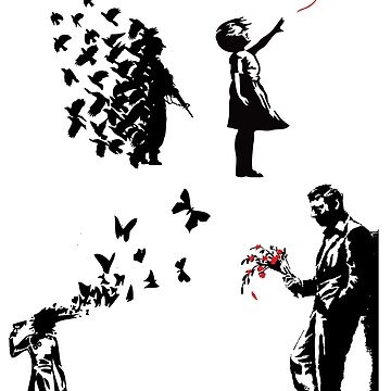 "Banksy Pack Sticker 2" Sticker for Sale by belugastore | Redbubble