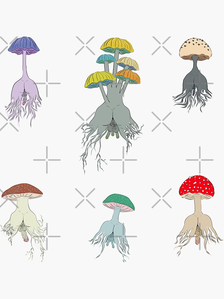 "Magic Mushroom Roots" Sticker for Sale by notsniwart | Redbubble