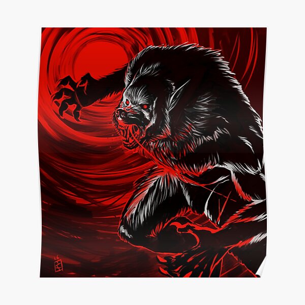 "Blood Moon" Poster by Haligren | Redbubble